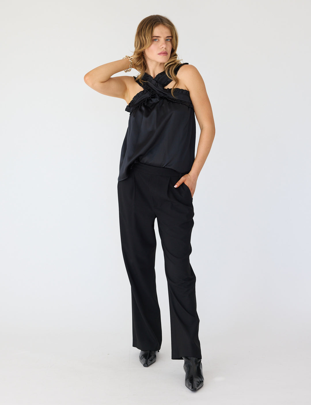 Faux Rise Pant in Black – Lindsay Nicholas New York